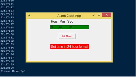 Alarm Clock App In Python With Source Code Sourcecodester