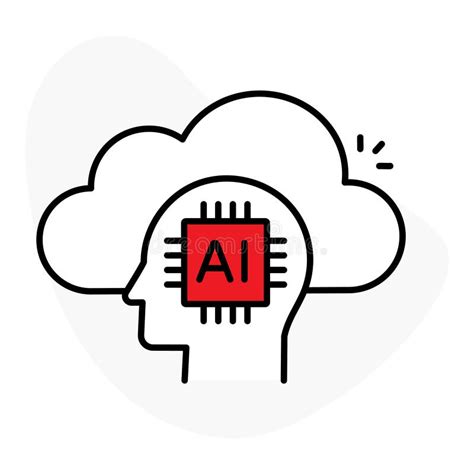 Cloud Computing With Ai Icon Illustrates The Concept Of Cloud