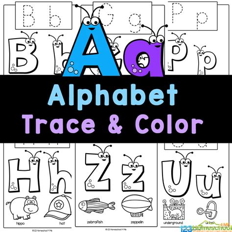 Free Printable Abc Alphabet Trace And Color Worksheets Worksheets Library