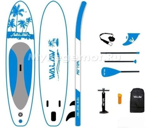 Надувная прогулочная САП доска WALAW Blue 320x81x15 . Сап борды. SUP ...