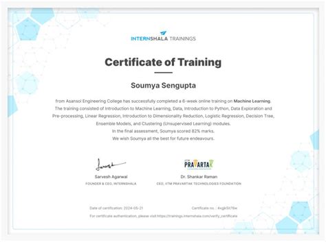 Soumya Sengupta On Linkedin Internshala Internshalatrainings Machinelearning Python