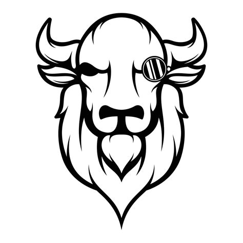 Buffalo Glasses Outline Version 44162071 Vector Art At Vecteezy