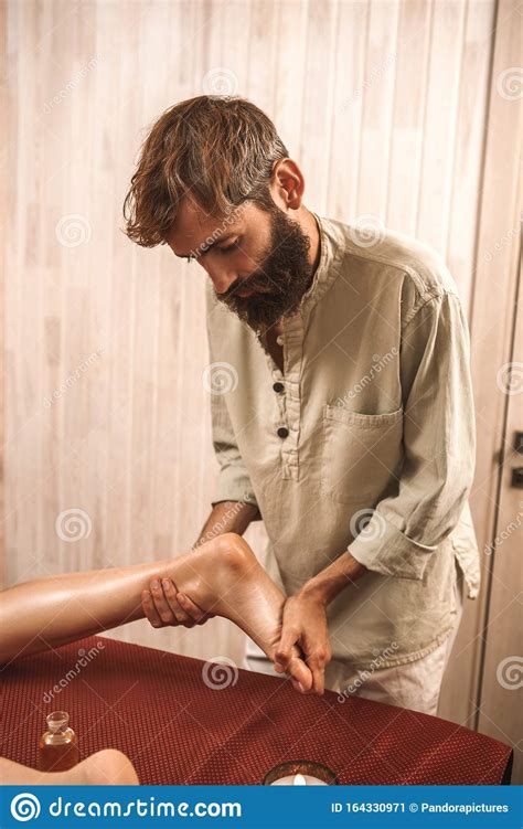 Alternative Medicine Therapist Healing Woman Doing Abhyanga Massage