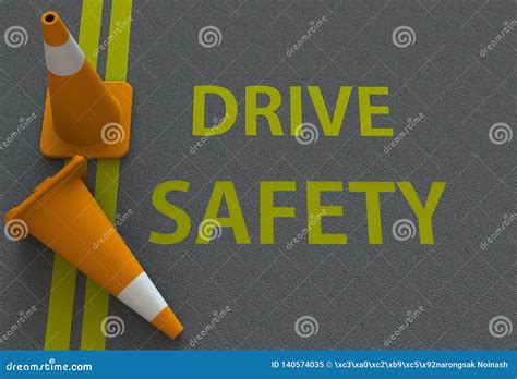 Drive Safety Message On The Road Stock Image Image Of Protect Drive