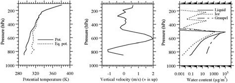 Vertical Profiles Of Vertical Velocity Potential Temperature And