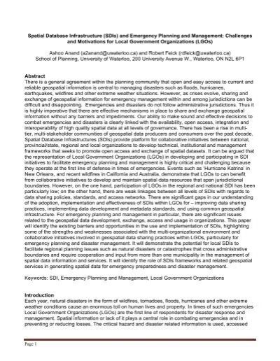 Spatial Database Infrastructure Sdis Global Spatial Data