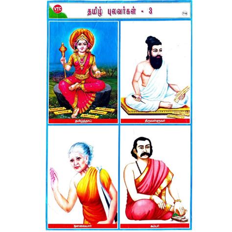 தமிழ் புலவர்கள் 3 School Project Chart Stickers Clickere