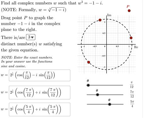 Solved Find All Complex Numbers W Such That W I NOTE Chegg Com