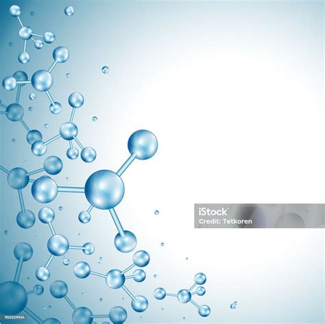 분자 디자인을 추상화 합니다 원자입니다 블루 구형 입자와 분자 구조입니다 벡터 일러스트 레이 션 분자에 대한 스톡 벡터 아트 및 기타 이미지 Istock