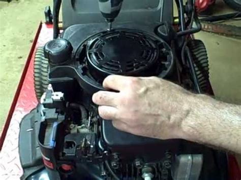 Small Engine Repair: Replacing the Starter Pull Cord on a Briggs & Stratton Walk Behind ...