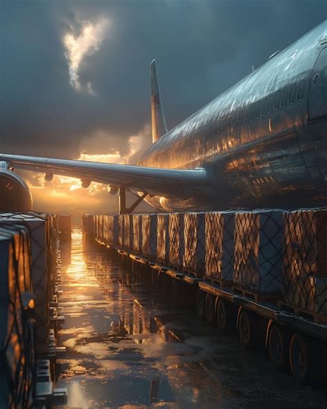 Premium Photo Loading Cargo Onto An Airplane
