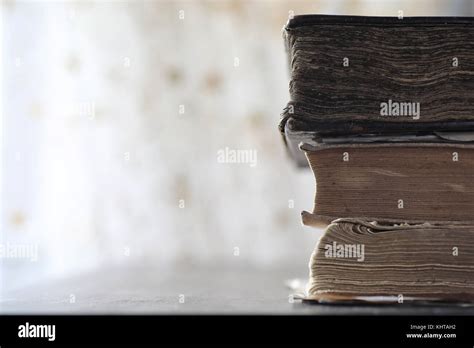 Stack Of Old Retro Book Stock Photo Alamy
