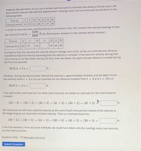 Solved Suppose The Odometer On Our Car Is Broken And We Want