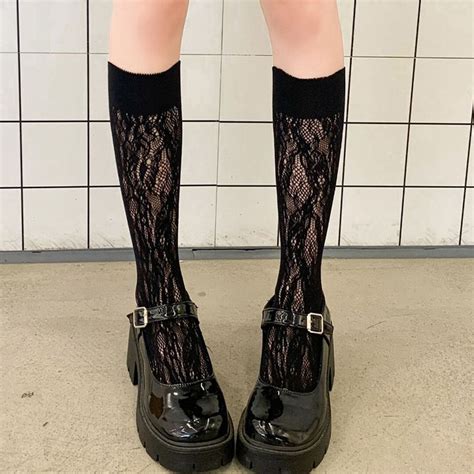 Lolita Lace Calf Sockslolita Socks Knee High Sock With Jk Etsy