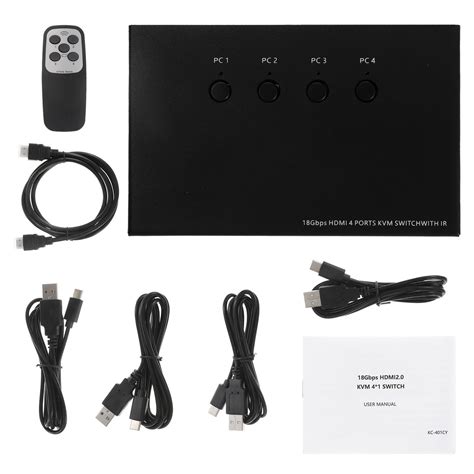 Am Kvm401 Cy Video Splitter 4k Monitor De Alta Resolución Sharing Video