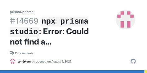 Npx Prisma Studio Error Could Not Find A Schema Prisma File That Is