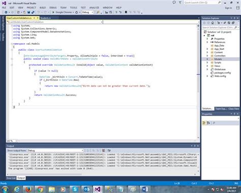 Control Validation And User Custom Validation Setting In ASP NET MVC 4 0