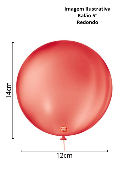 Balão Látex Liso Linha Imperial Vermelho Quente São Roque Embrulhe Balões