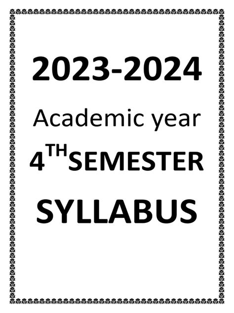 2023 2024 iv semester syllabus pdf php java script