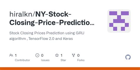 Github Hiralknny Stock Closing Price Prediction Using Deep Learning