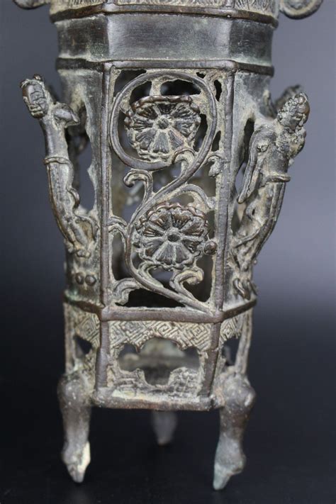 Proantic Vase Encensoir Réticulé En Bronze De La Dynastie Yuan Chin