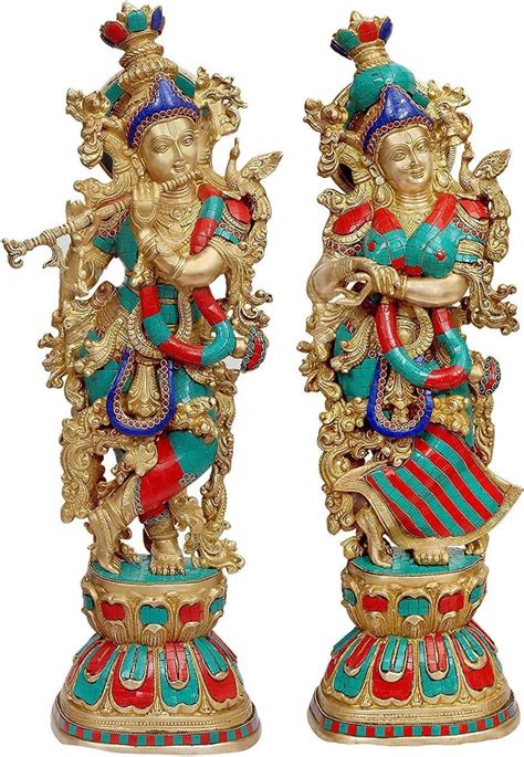 Radha Krishna Statue Large30 In Big Size Brass Divine Couple Radha
