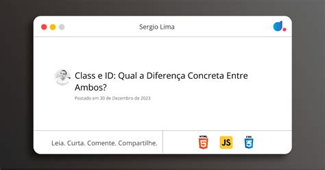 Class E Id Qual A Diferença Concreta Entre Ambos Sergio Lima Html