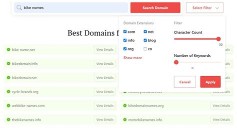 Bike Name Generator Domainwheel