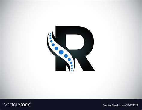 Initial R Monogram Letter Alphabet Royalty Free Vector Image
