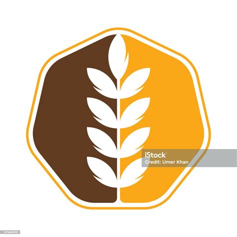 Ilustración De Diseño Del Logotipo Vectorial Del Icono Del Grano De