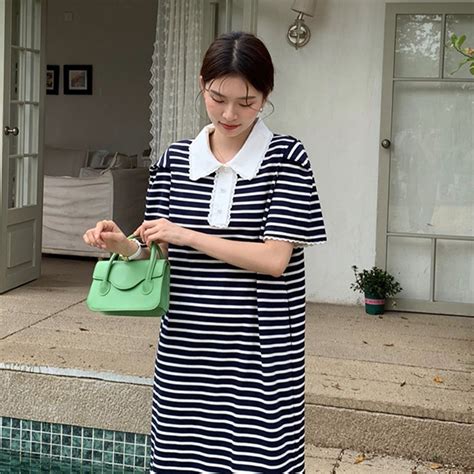 비타루 진주 단추 원피스 빅사이즈