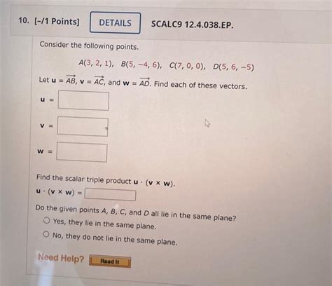 solved consider the following points