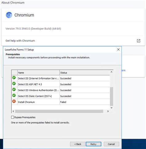 Forms 11 Chromium Installation Fails Laserfiche Answers