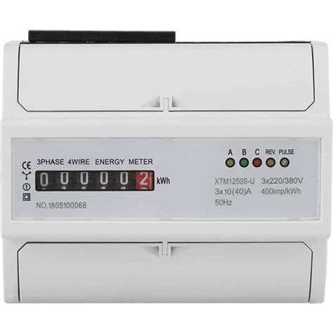 Compteur d énergie sur Rail Din phases pièces x V V compteur électrique