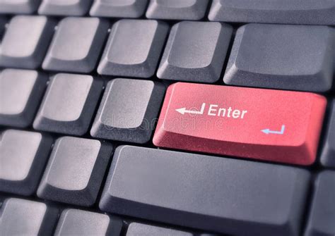Red Enter Button On Keyboard Stock Photo Image Of Empty Keyboard