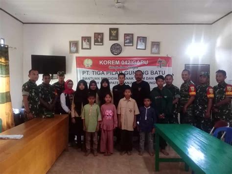 Komandan Korem 042gapu Salurkan Program Csr Ke Dunia Pendidikan