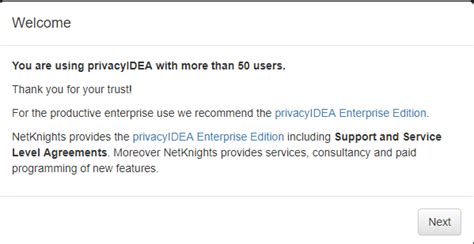 You Are Using Privacyidea With More Than 50 Users Question