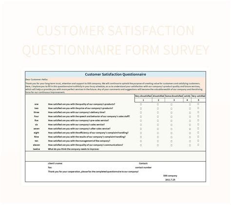 Free Questionnaire Templates For Google Sheets And Microsoft Excel Slidesdocs