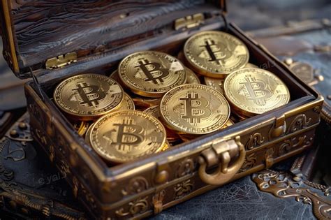 Bitcoin In The Treasure Chest Background Premium Ai Generated Image