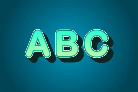 어두운 파란색 바탕에 그림자를 가진 Abc 문자 평평한 Abc 문자를 가진 알파 ⁇ ⁇ 터 그림 프리미엄 벡터