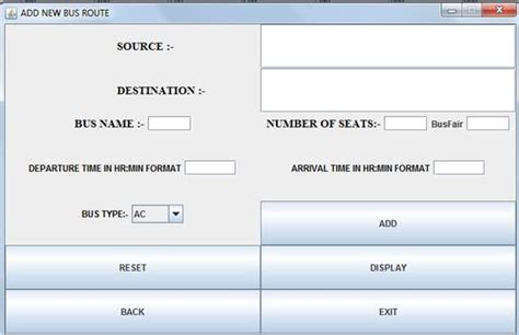 Bus Reservation System Project In Java With Source Code And Report