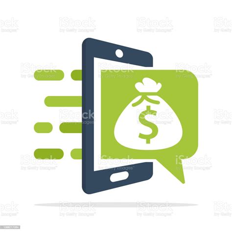 向量插圖圖示與從移動智慧手機應用程式獲取收入資訊的概念向量圖形及更多互聯網圖片 互聯網 人造物件 付錢 Istock