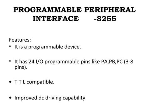 programmableperipheralinterface 8255 ppt ppt computer peripherals computing