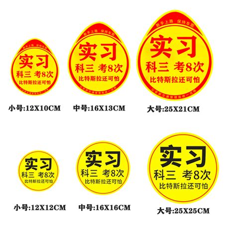 炫轩定制车贴实习科三考8次比特斯拉还可拍汽车个性贴纸后档抖音 虎窝淘