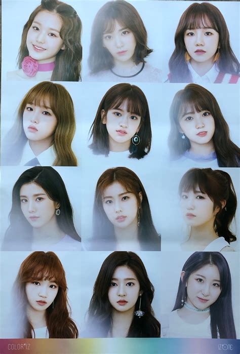 Iz One 1st Mini Album [color Iz] Official Poster Rose Version