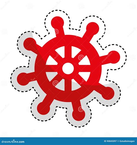 Ship Timon Maritime Frame Vector Illustration 80708322