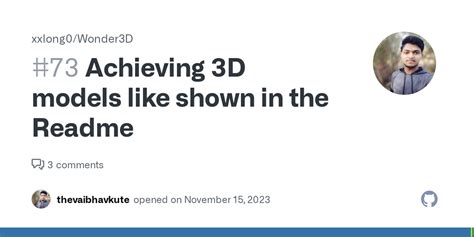 Achieving 3d Models Like Shown In The Readme · Issue 73 · Xxlong0