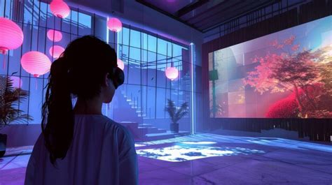 premium photo virtual reality interaction with ai avatars immersive