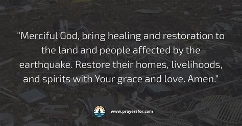 25 Powerful Prayers For Earthquake Victims Safety And Hope