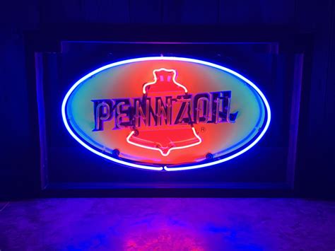 Pennzoil Single Sided Tin Neon 32x18x10 At Kissimmee 2020 As M110